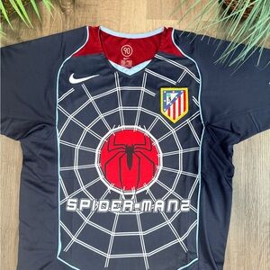 Nike | Shirts | Atletico Madrid Spiderman 20405 Retro Soccer Jersey ...